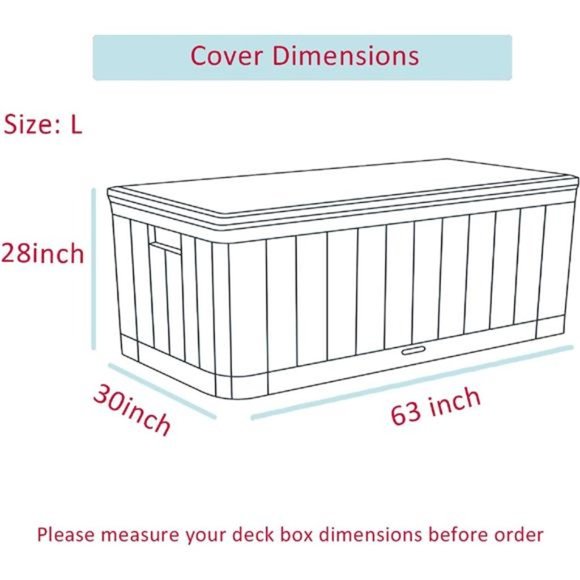 Accents | Deck Box Cover Heavy Duty 60d Polyester Oxford Deck Box Cover ...